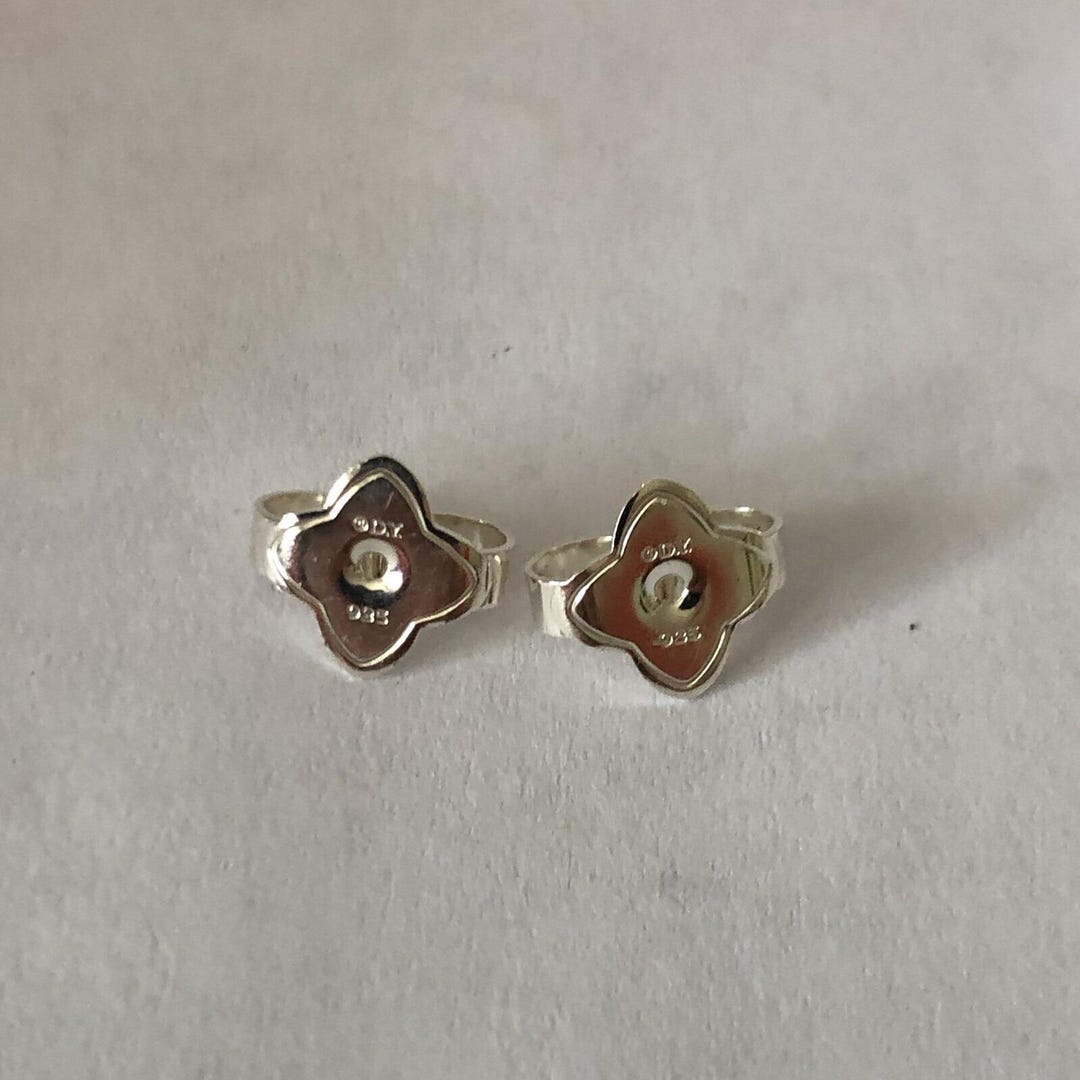 NEW David Yurman Pair 925 Sterling Silver 9MM Quatrefoil Earring Backs ...