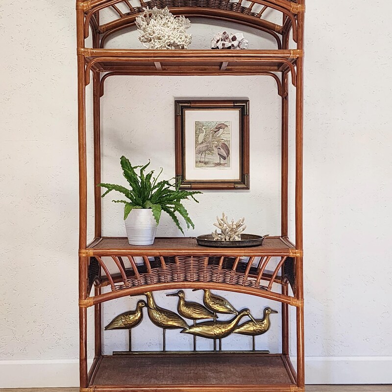 Rattan Bookcase - Etsy