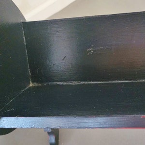 Rustic Black Chippy Wood Bookshelf Side Table-shabby Distressed Painted ...