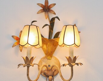 Floral wall sconce | Etsy