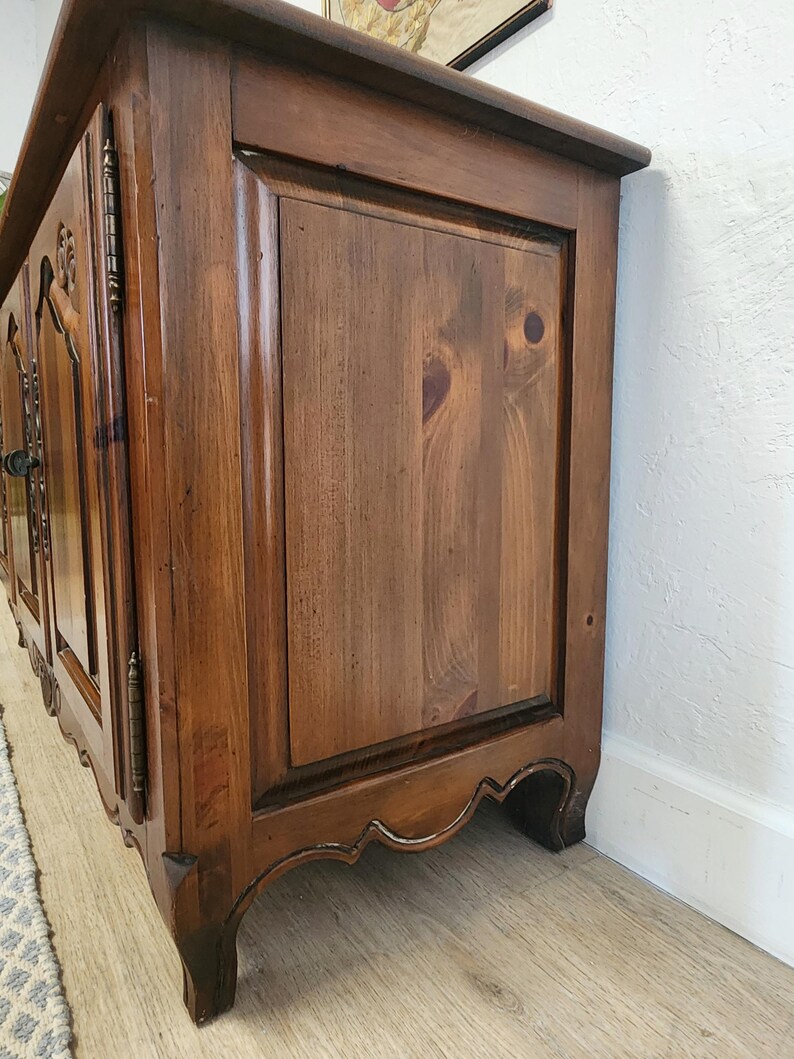 Ethan Allen Country French Buffet, Vintage Farmhouse Sideboard Console ...