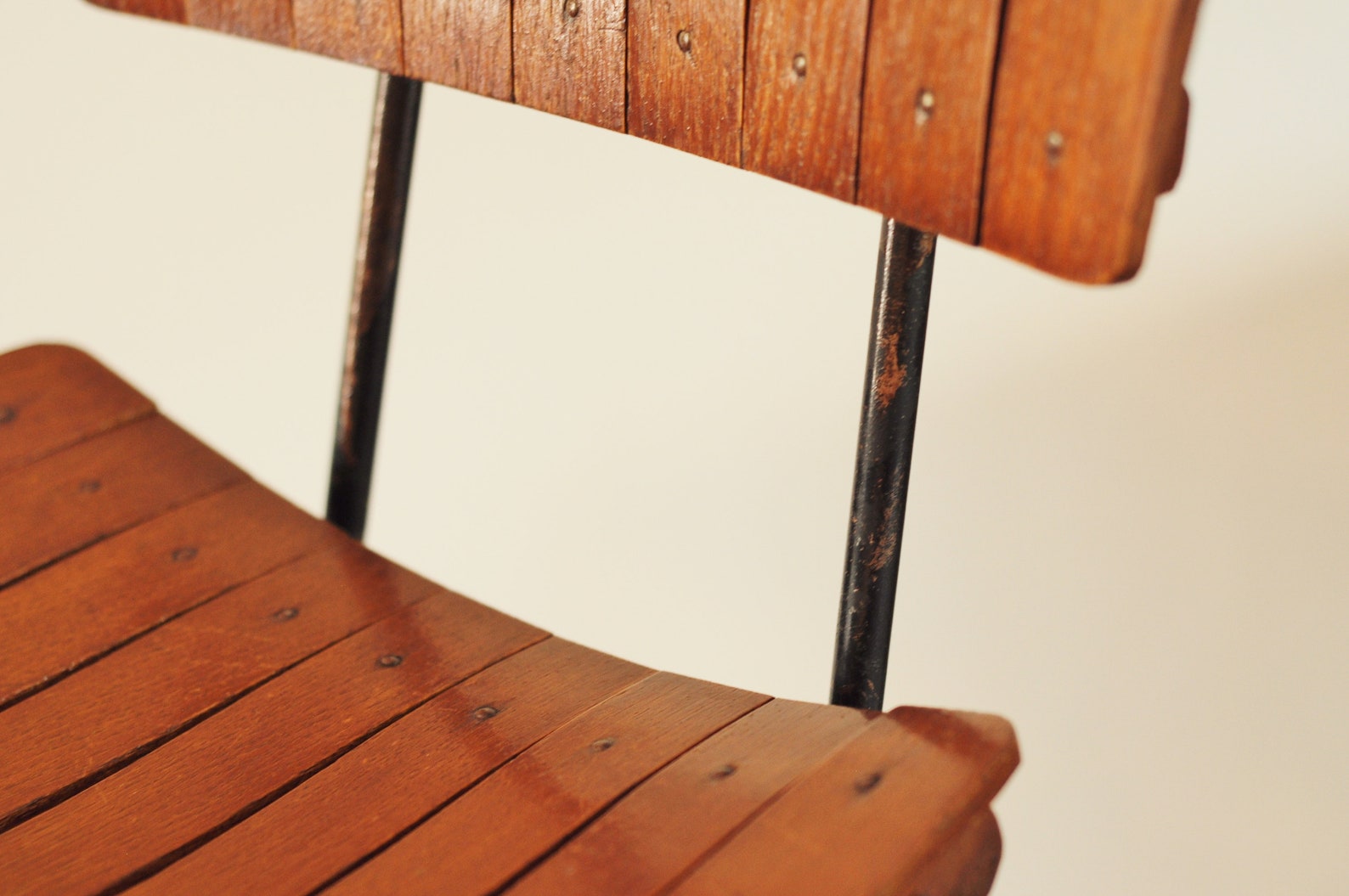 MCM Swivel Wood Slat BAR STOOL One Vintage Umanoff Style Wood - Etsy