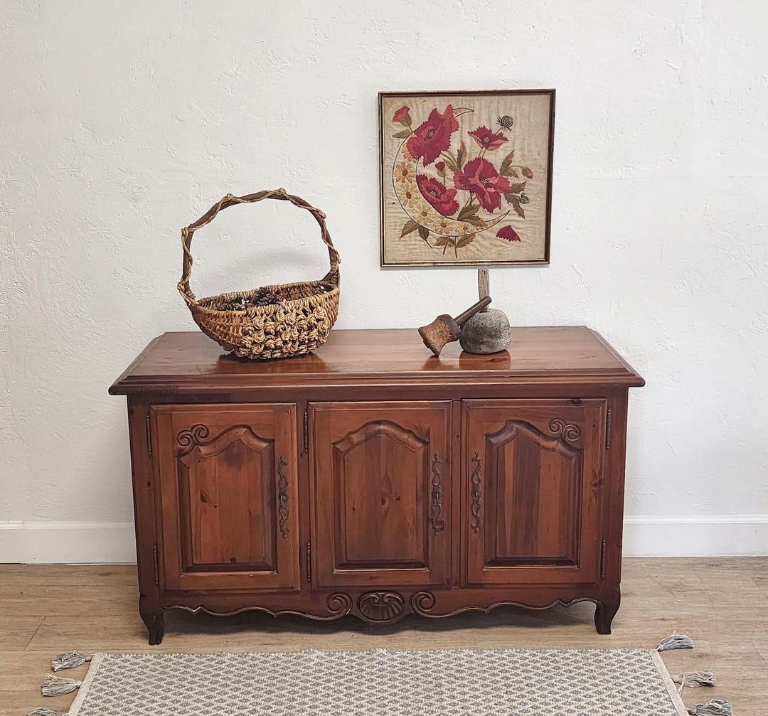 Ethan Allen Country French Buffet, Vintage Farmhouse Sideboard Console ...