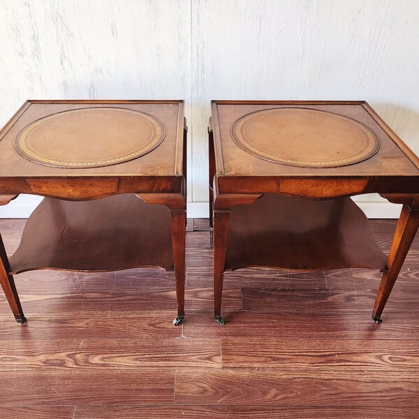 Leather Top Table - Etsy