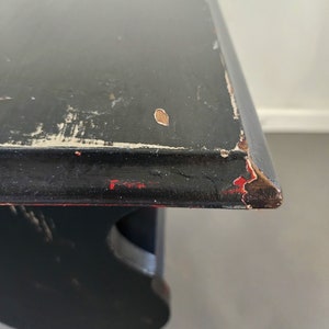 Rustic Black Chippy Wood Bookshelf Side Table-shabby Distressed Painted ...