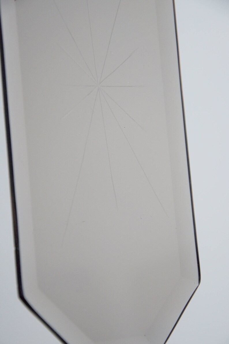 Octagon Beveled Smoked Glass Panel Starburst Pattern-tinted Glass ...