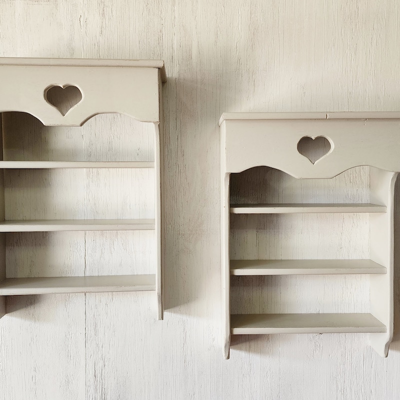 Wooden Wall Heart Shelves - Etsy