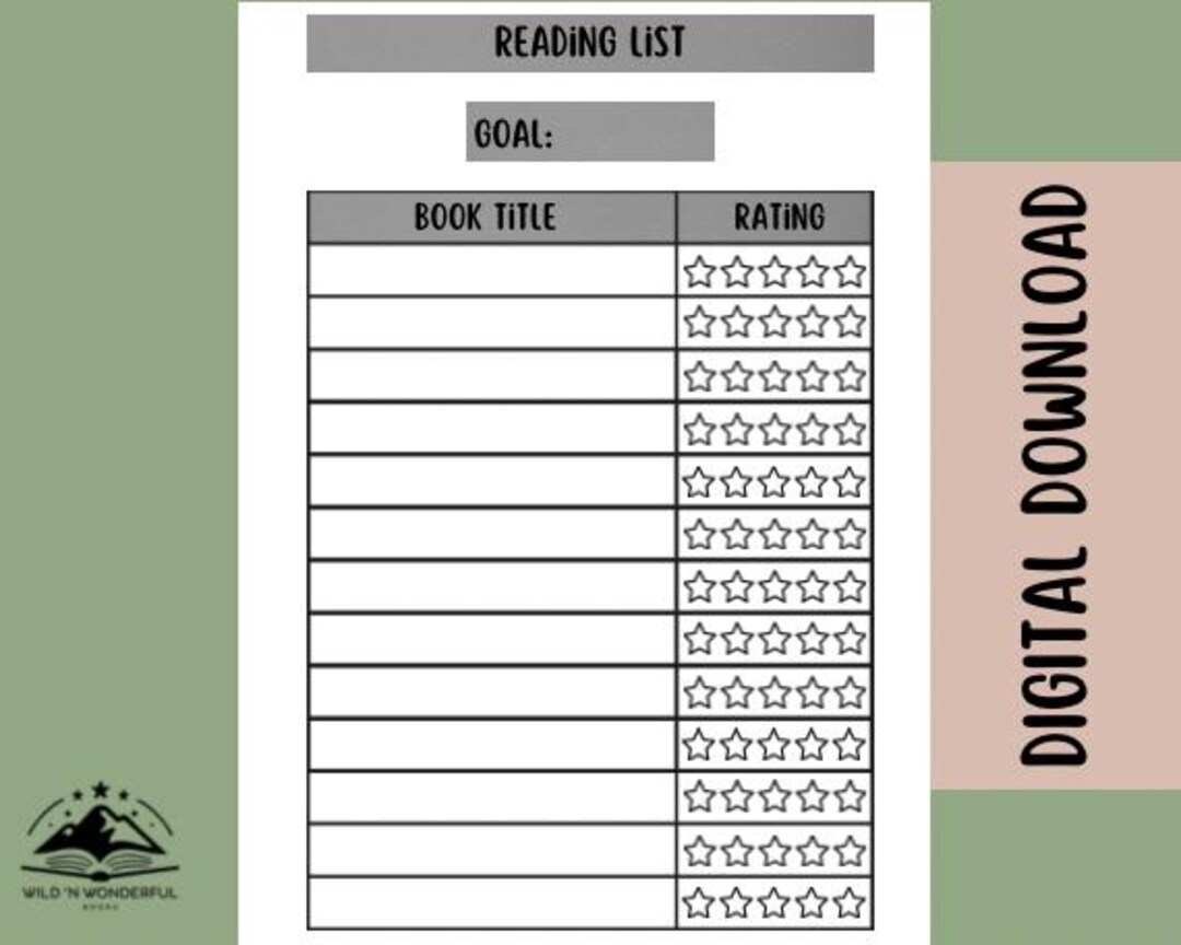 Book Review, Book Journal, Reading Review, Reading Journal, Digital ...