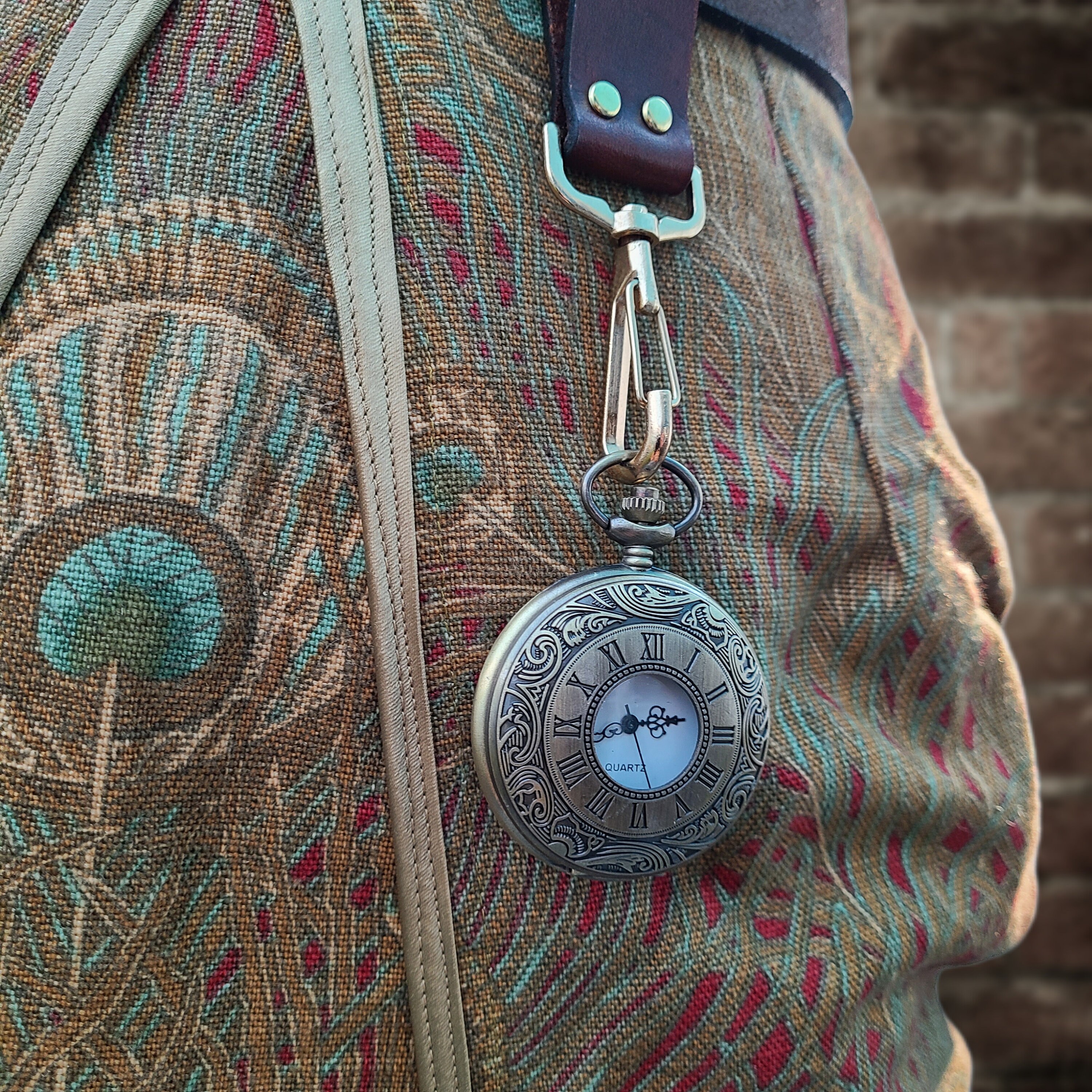 Pocket Watch With Leather Fob: Steampunk Cosplay Costume Accessory - Etsy