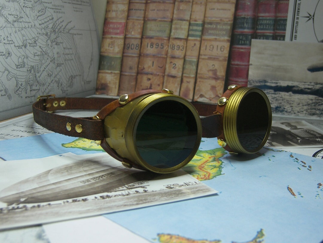 Goggles, Real Leather With a Choice of Colours and Lenses, Ideal for ...