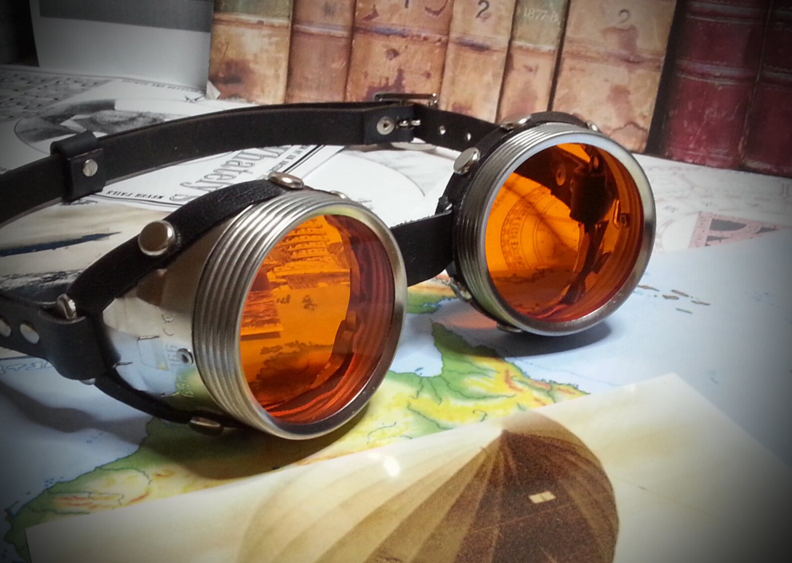 Goggles, Real Leather With a Choice of Colours and Lenses, Ideal for ...