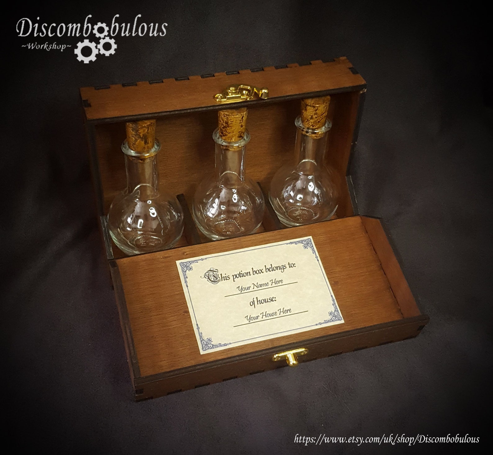 Magic Potion Box for Witches and Wizards, Contains Potion Bottles and a ...