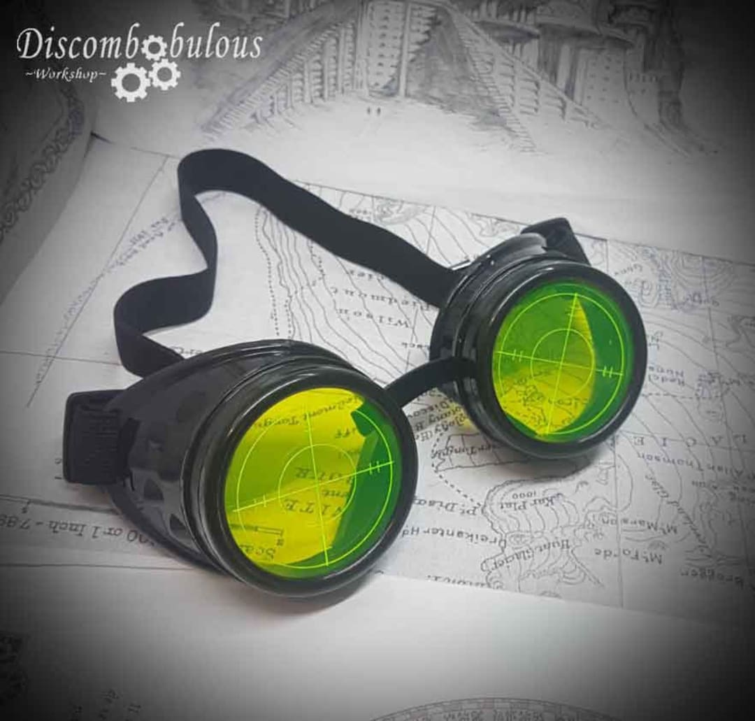 Goggles With Target Lenses, Steampunk Glasses, Engineer Goggles ...