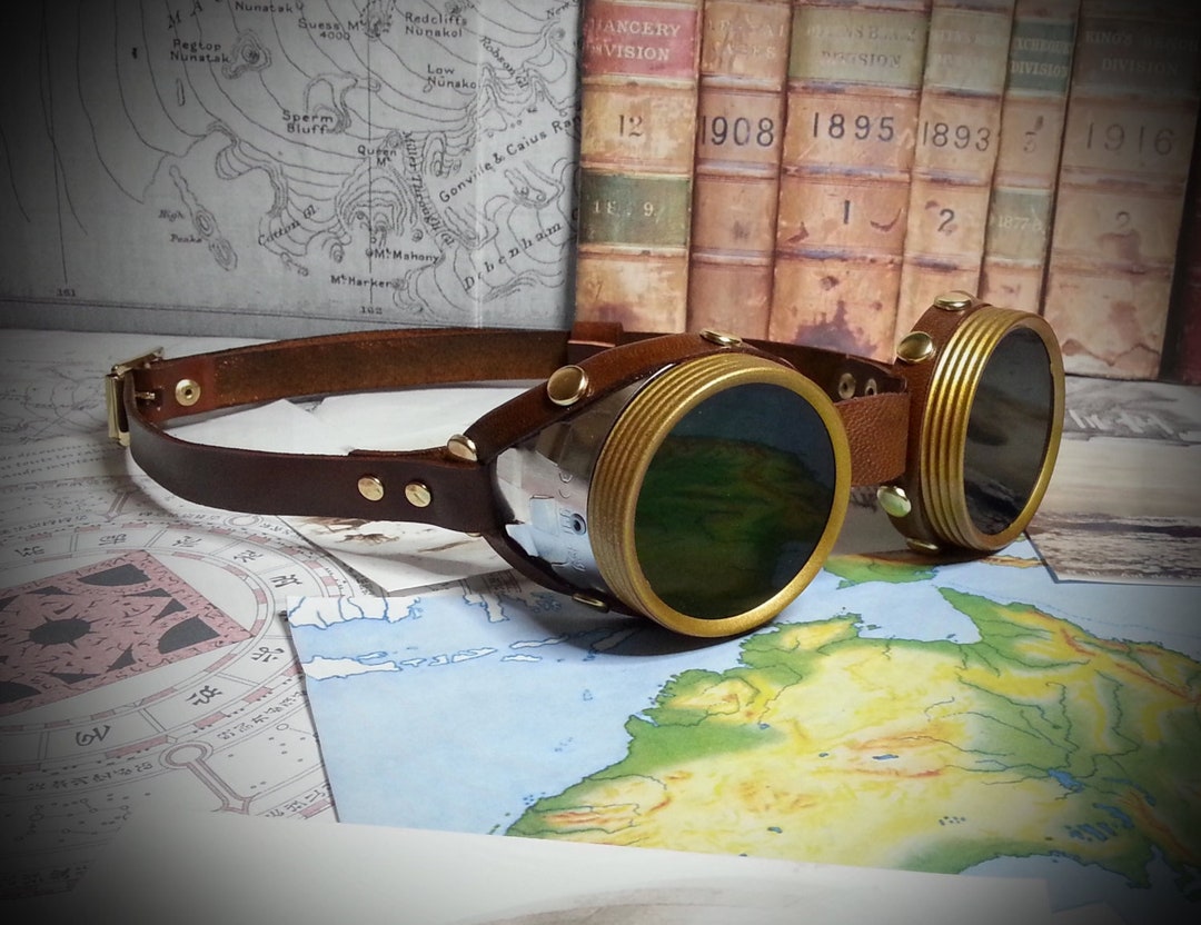 Goggles , Real Leather With a Choice of Colours and Lenses, Ideal for ...