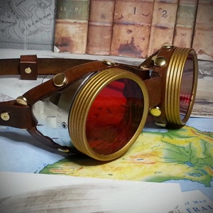 Goggles , Real Leather With a Choice of Colours and Lenses, Ideal for ...