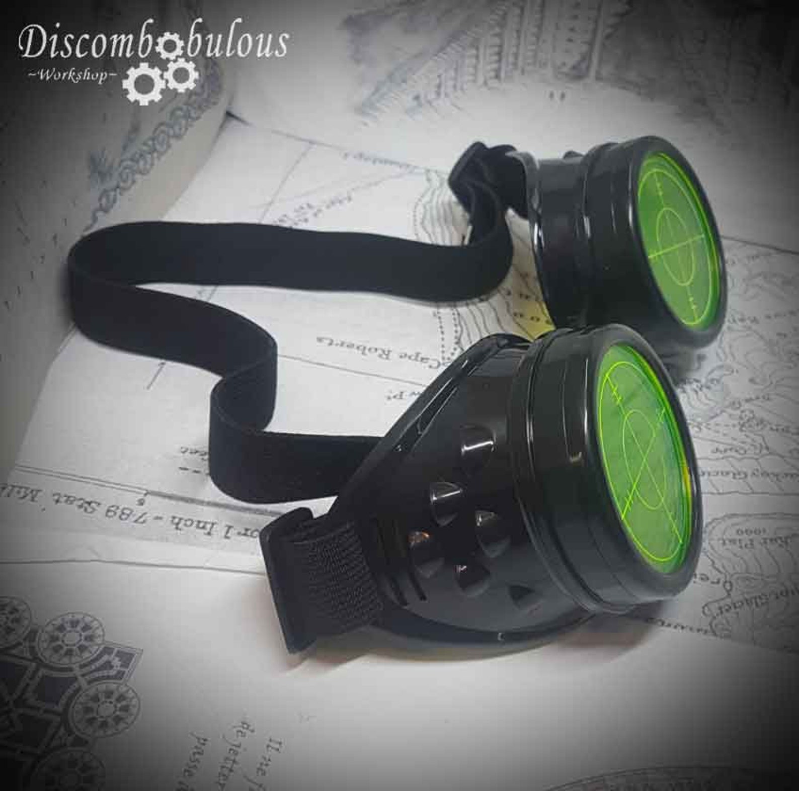 Goggles With Target Lenses, Steampunk Glasses, Engineer Goggles ...