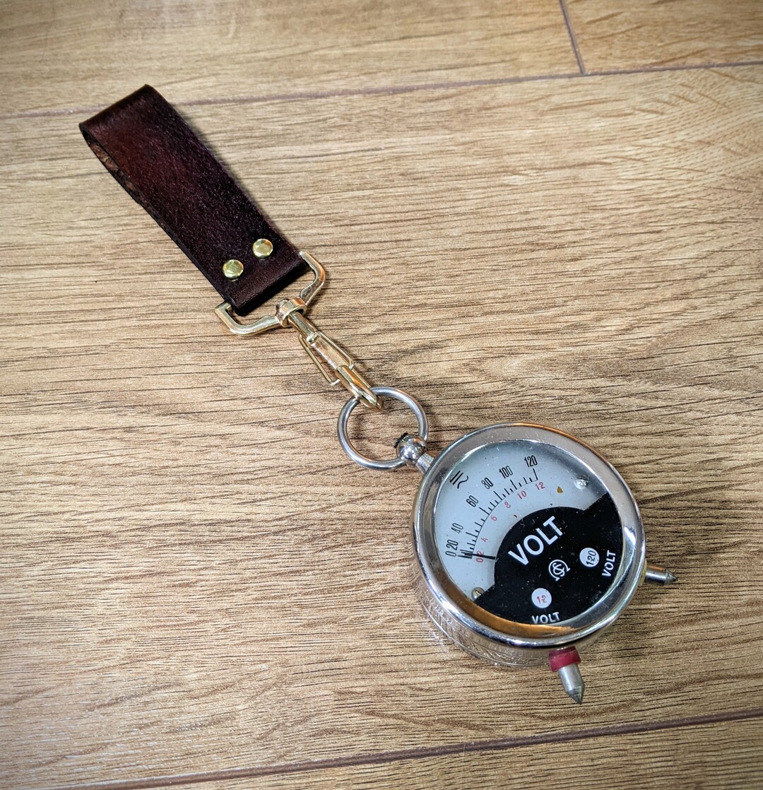 Vintage Voltmeter on a Real Leather Belt Hanger Ideal for - Etsy