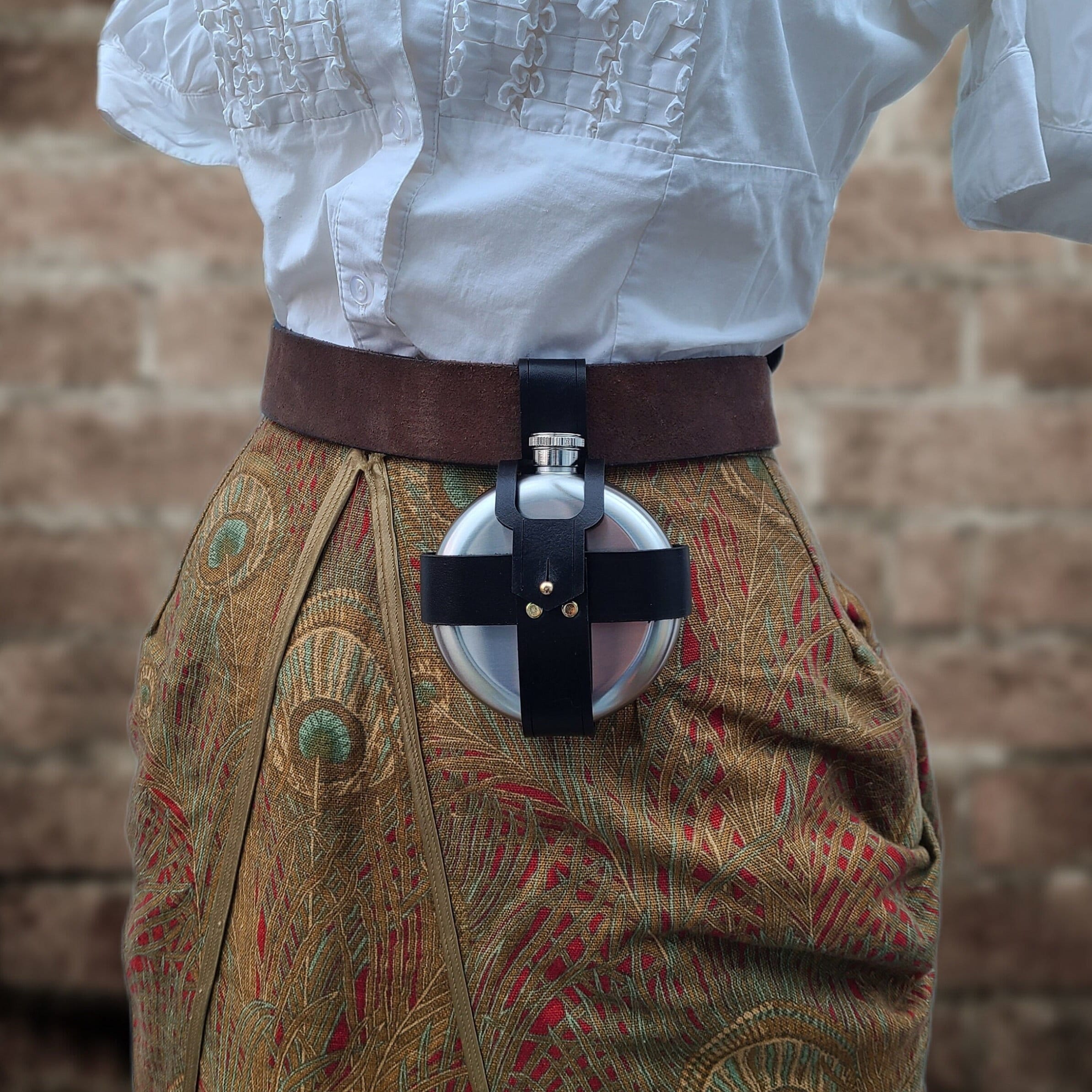 Hip Flask With Real Leather Holder - Choice of Leather Colors - Etsy