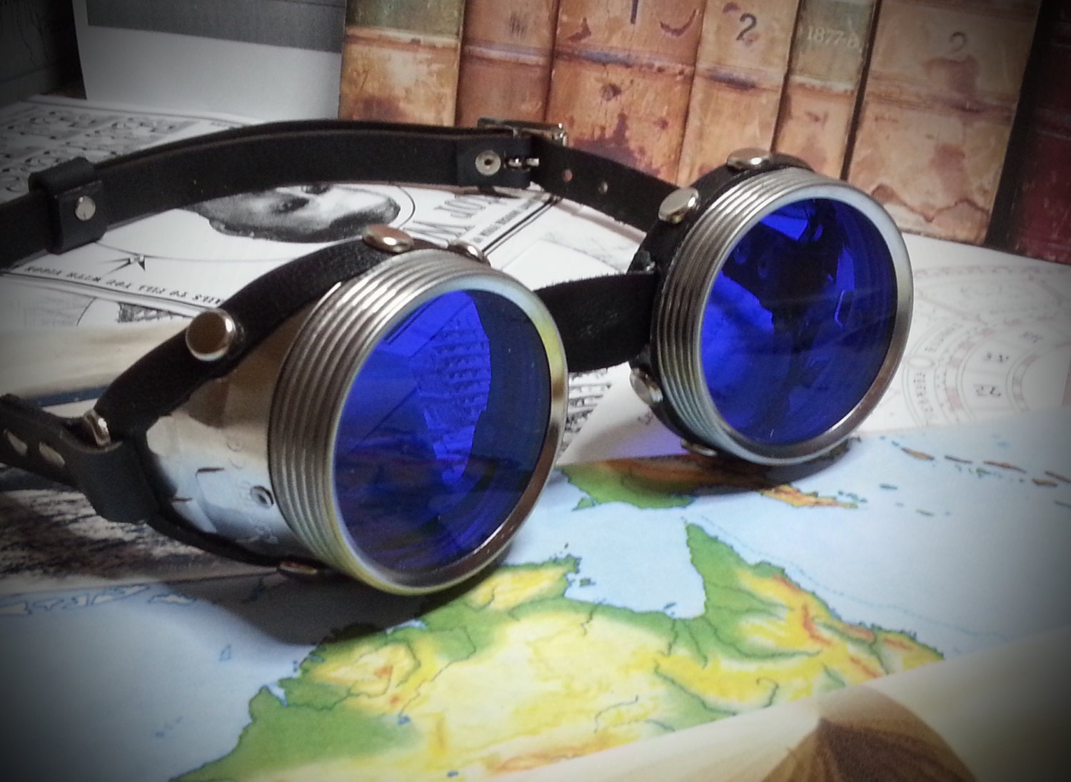 Goggles, Real Leather With a Choice of Colours and Lenses, Ideal for ...