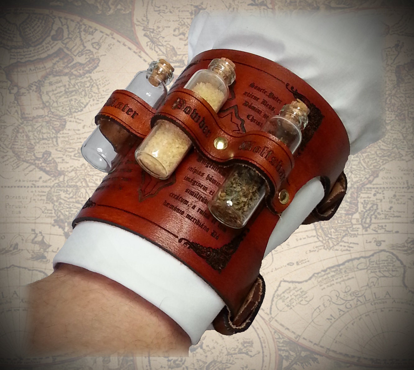 Steampunk Vampire Leather Cuff Steampunk Cuff Leather Cuff - Etsy