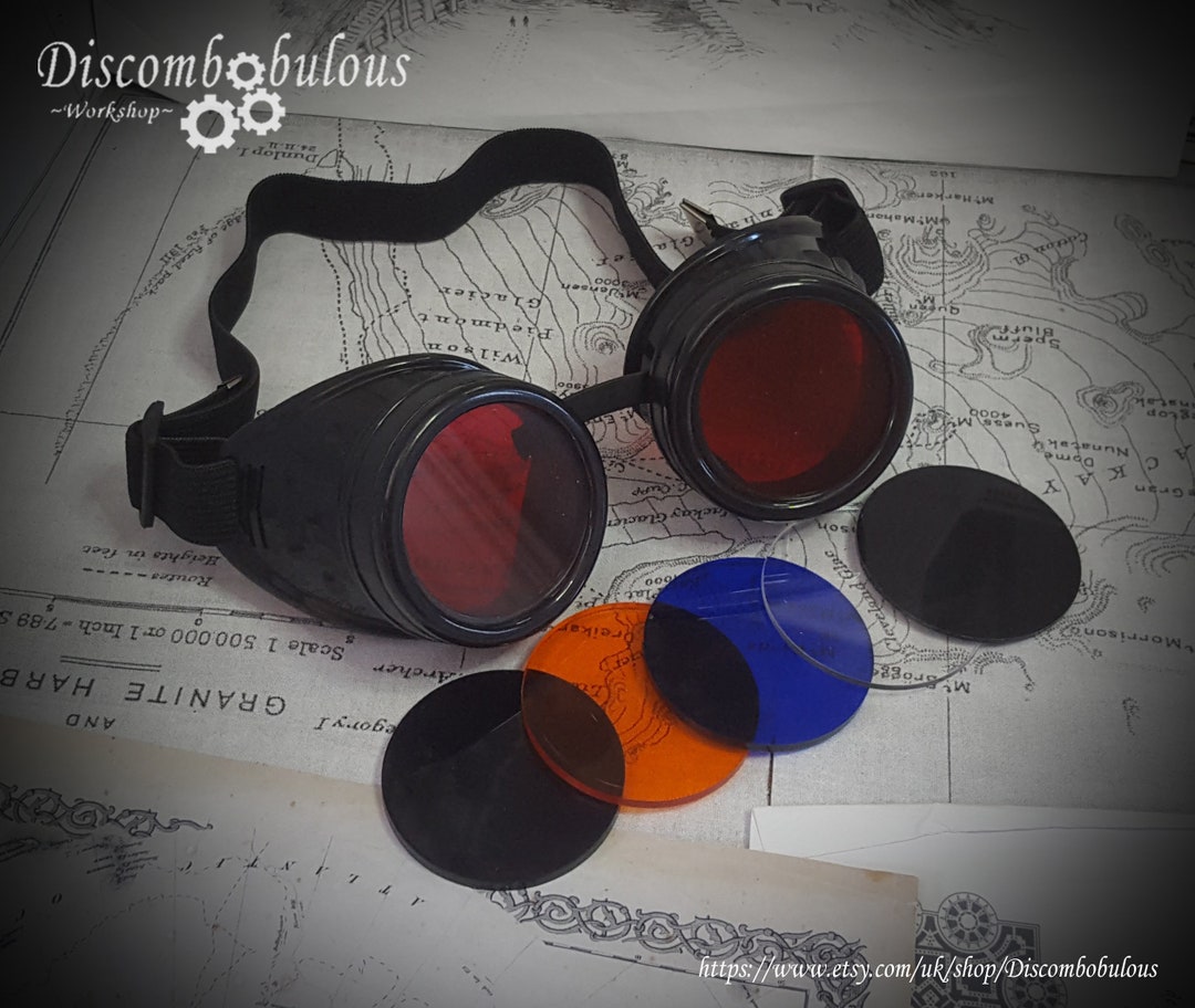 Goggles With a Choice of Coloured Lenses, Ideal for Steampunk, Cosplay ...