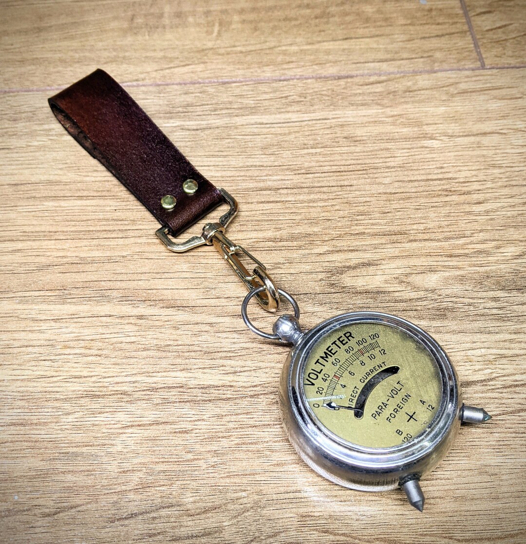 Vintage Voltmeter on a Real Leather Belt Hanger Ideal for - Etsy