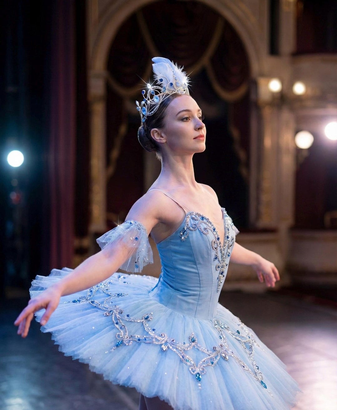 Professional Bluebird Ballet Tiara - Princess Florine Headpiece ...
