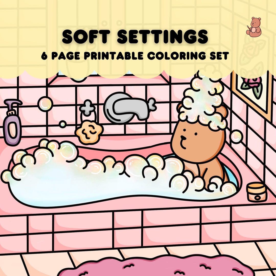 Soft Settings - Digital Coloring Pages Set - Etsy