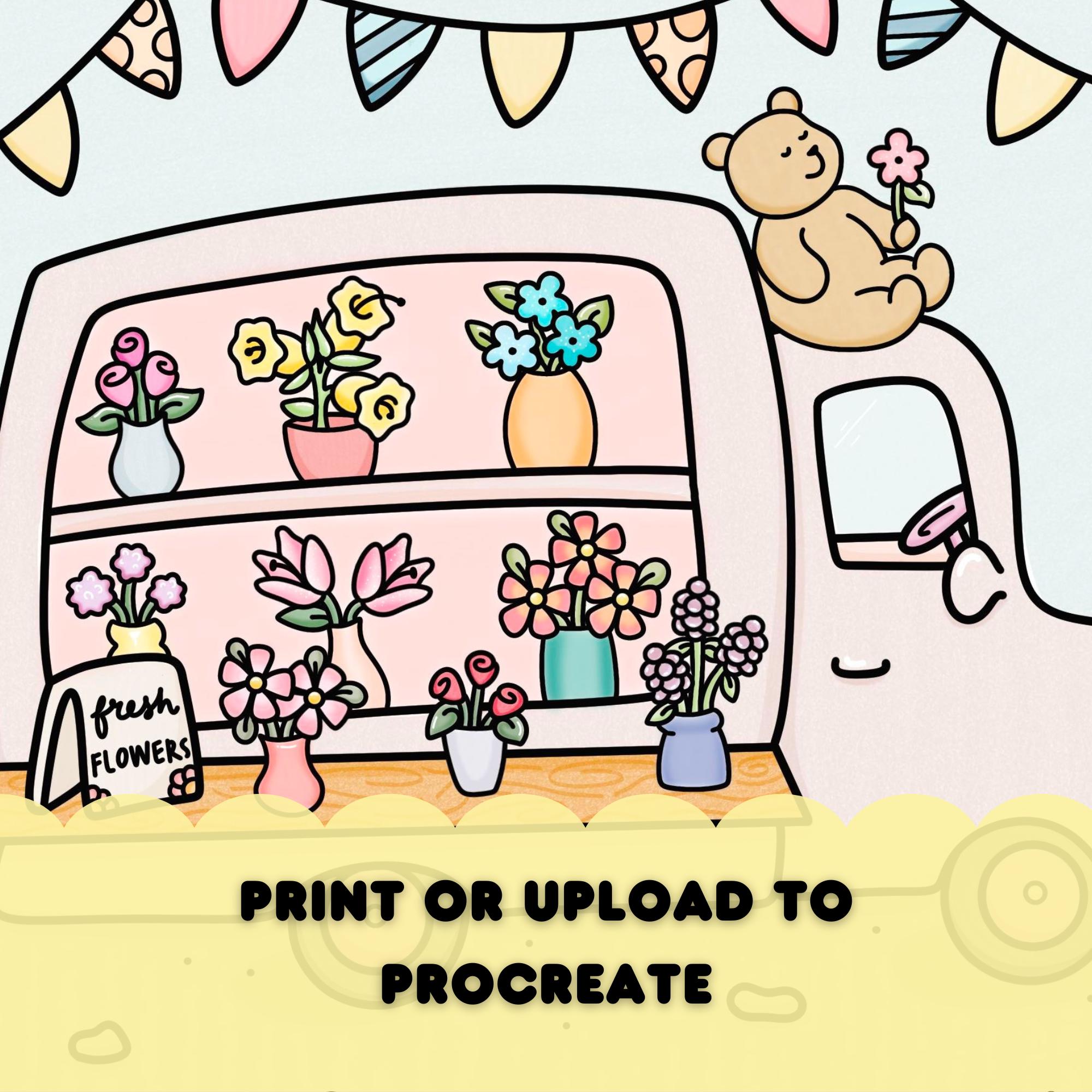 Soft Settings - Digital Coloring Pages Set - Etsy