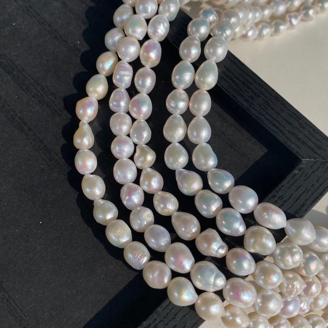 Natural Freshwater Pearls for DIY Jewelry – Classic Round Pearl Strands ...