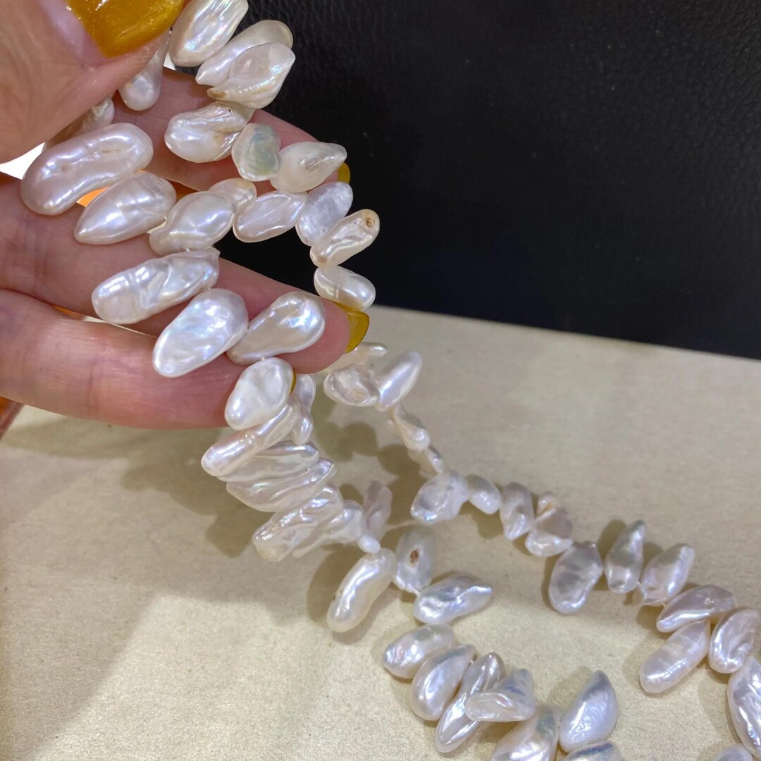 Natural Freshwater Stick Pearls, Large Biwa Pearls for DIY Jewelry ...