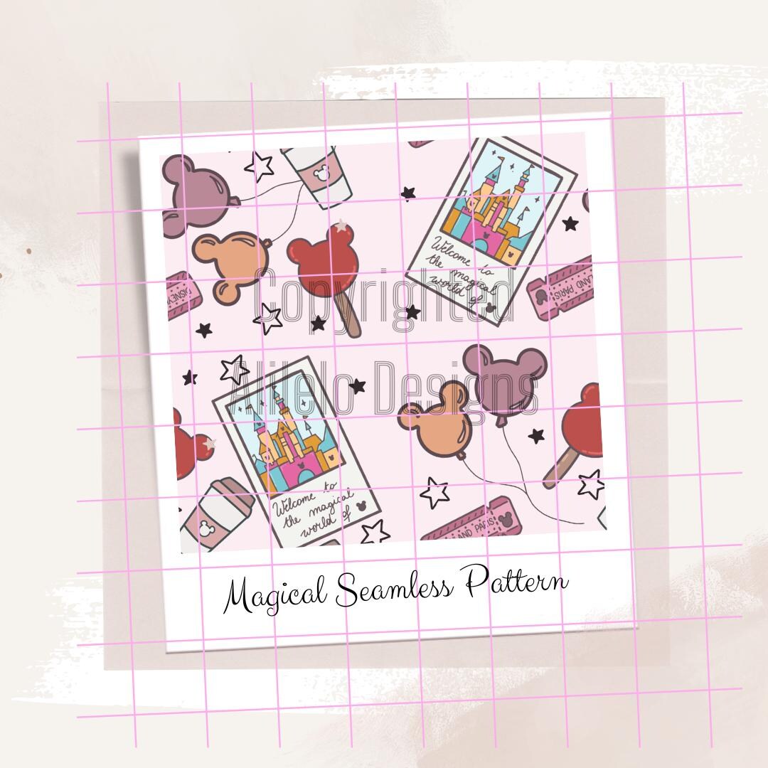 Magical Seamless Pattern + Clipart - DIGITAL PRODUCT ONLY - Etsy