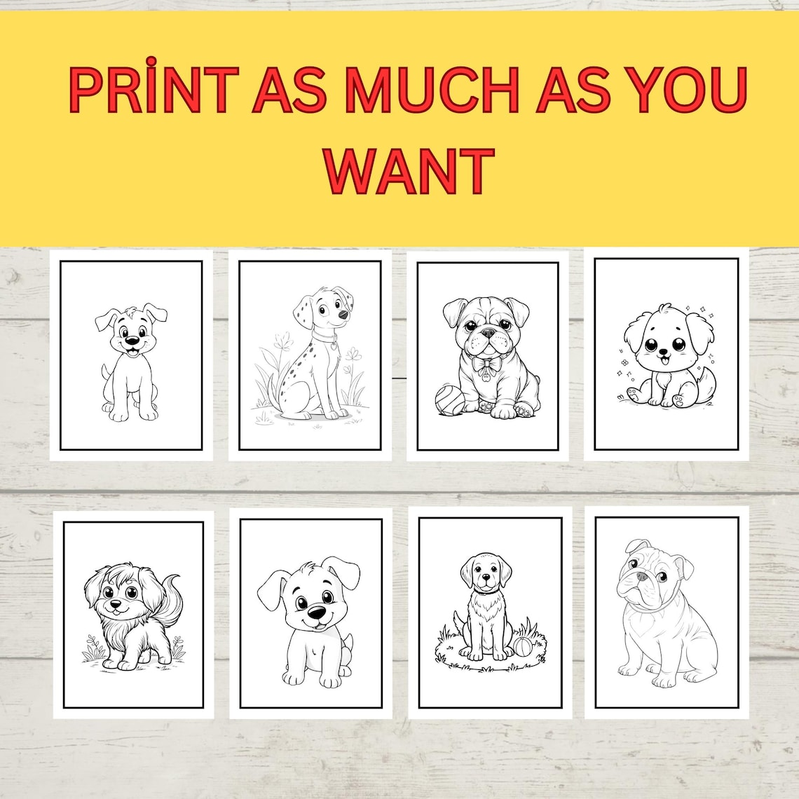 Dog Coloring Pages for Kids, Fun Printable Dog Sheets for Kids, Animal ...