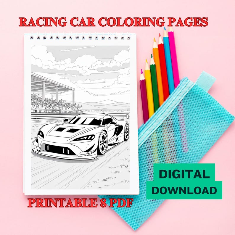 Printable Race Car Coloring Pages for Kids | Car Themed Coloring ...