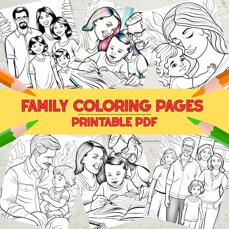 Printable Happy Family Coloring Pages for Kids, Family Coloring ...
