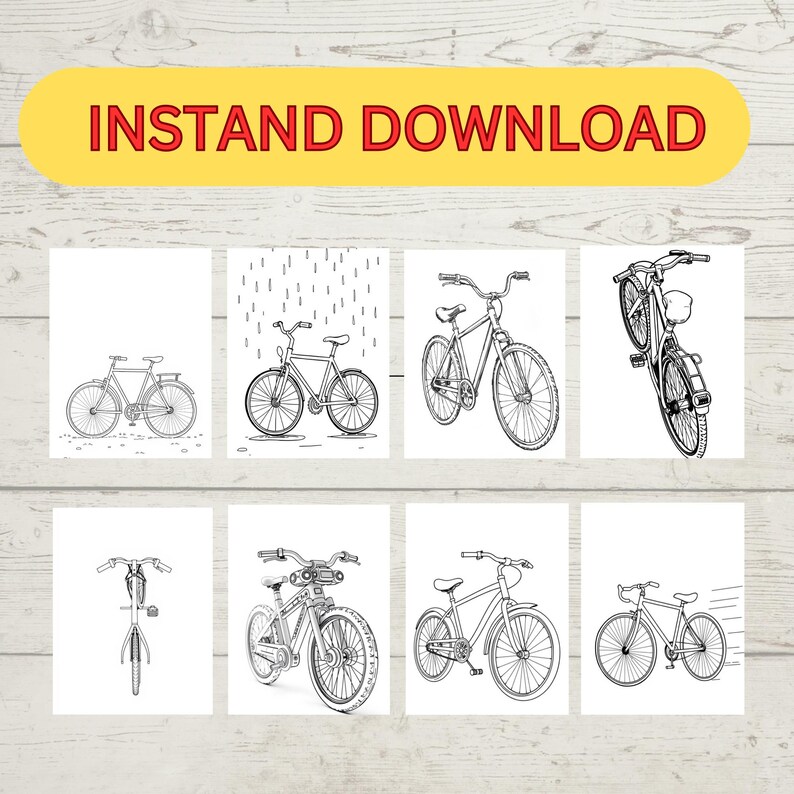 Printable Bicycle Coloring Pages for Kids, Fun Bike Coloring Sheets ...