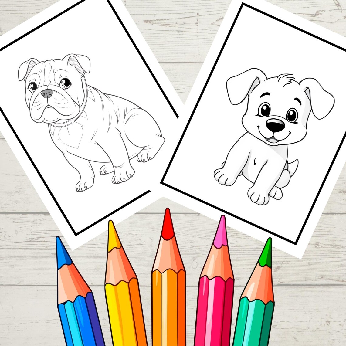 Dog Coloring Pages for Kids, Fun Printable Dog Sheets for Kids, Animal ...