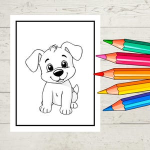 Dog Coloring Pages for Kids, Fun Printable Dog Sheets for Kids, Animal ...