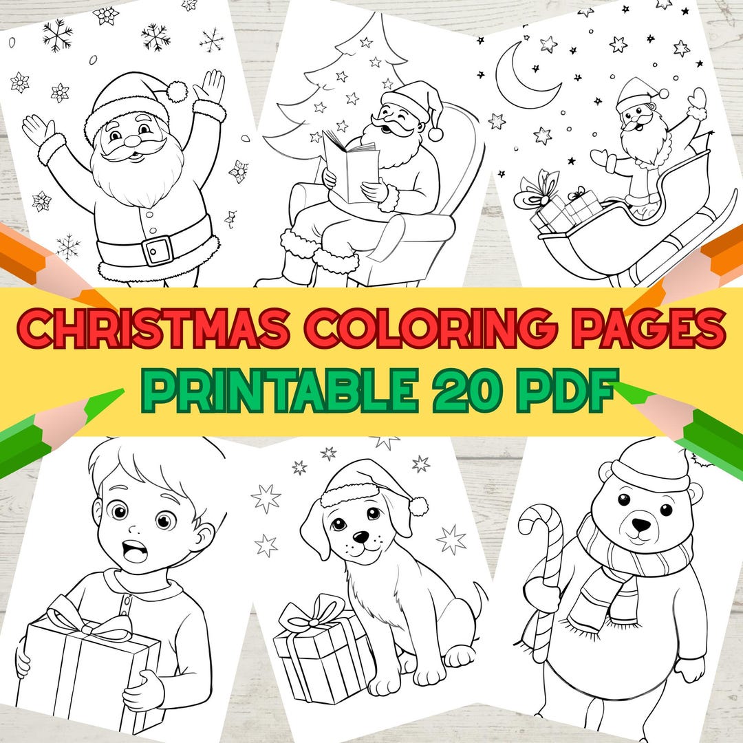 Christmas Coloring Pages for Kids, Easy Christmas Coloring Book ...