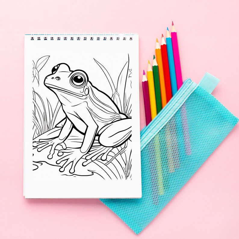 Cute Frog Coloring Pages for Kids, Fun Printable Activities for ...