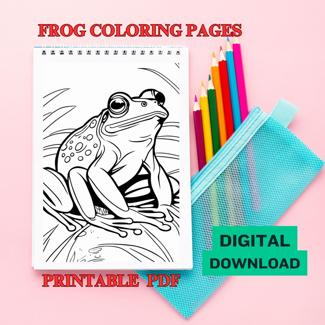 Cute Frog Coloring Pages for Kids, Fun Printable Activities for ...