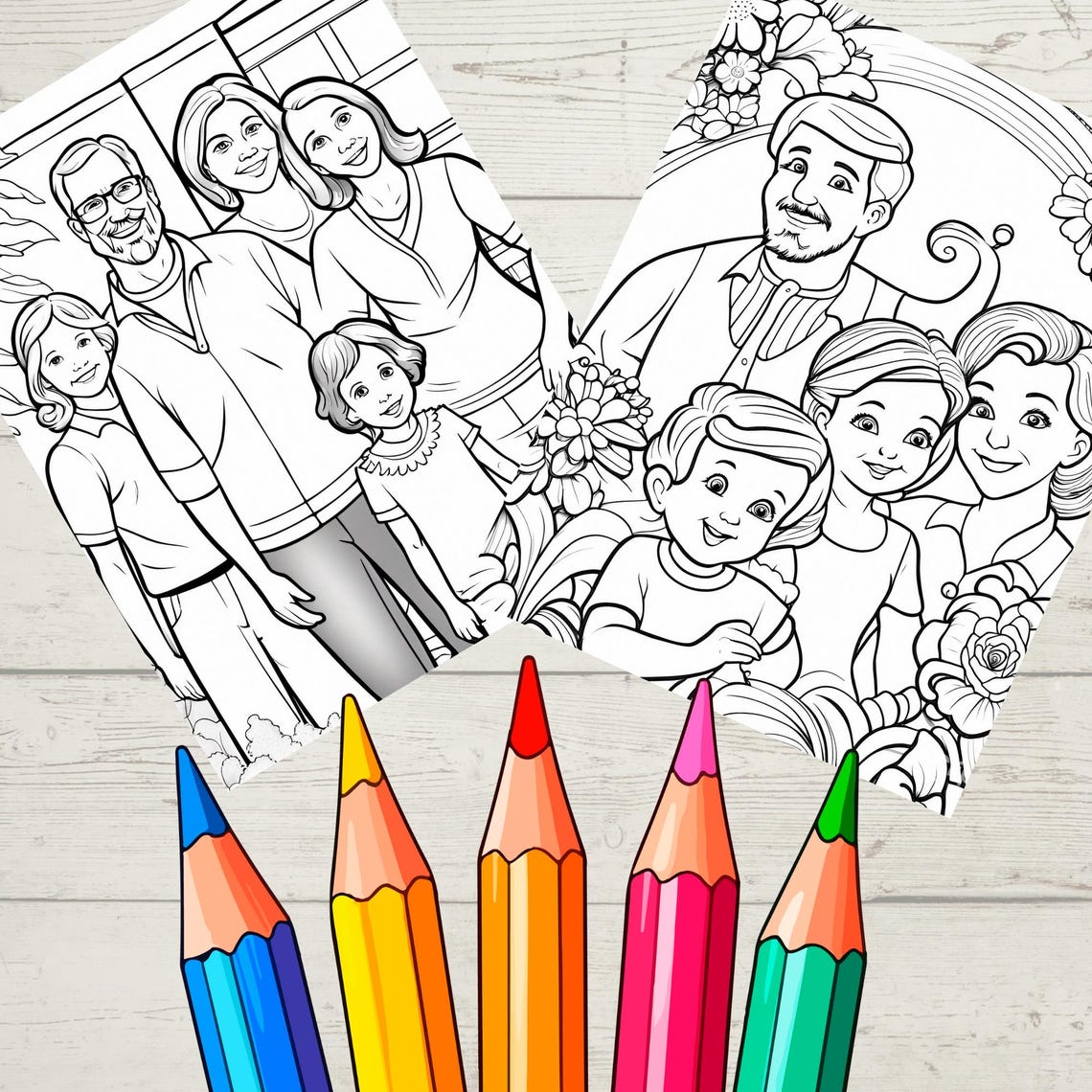 Printable Happy Family Coloring Pages for Kids, Family Coloring ...