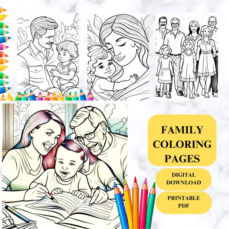 Printable Happy Family Coloring Pages for Kids, Family Coloring ...