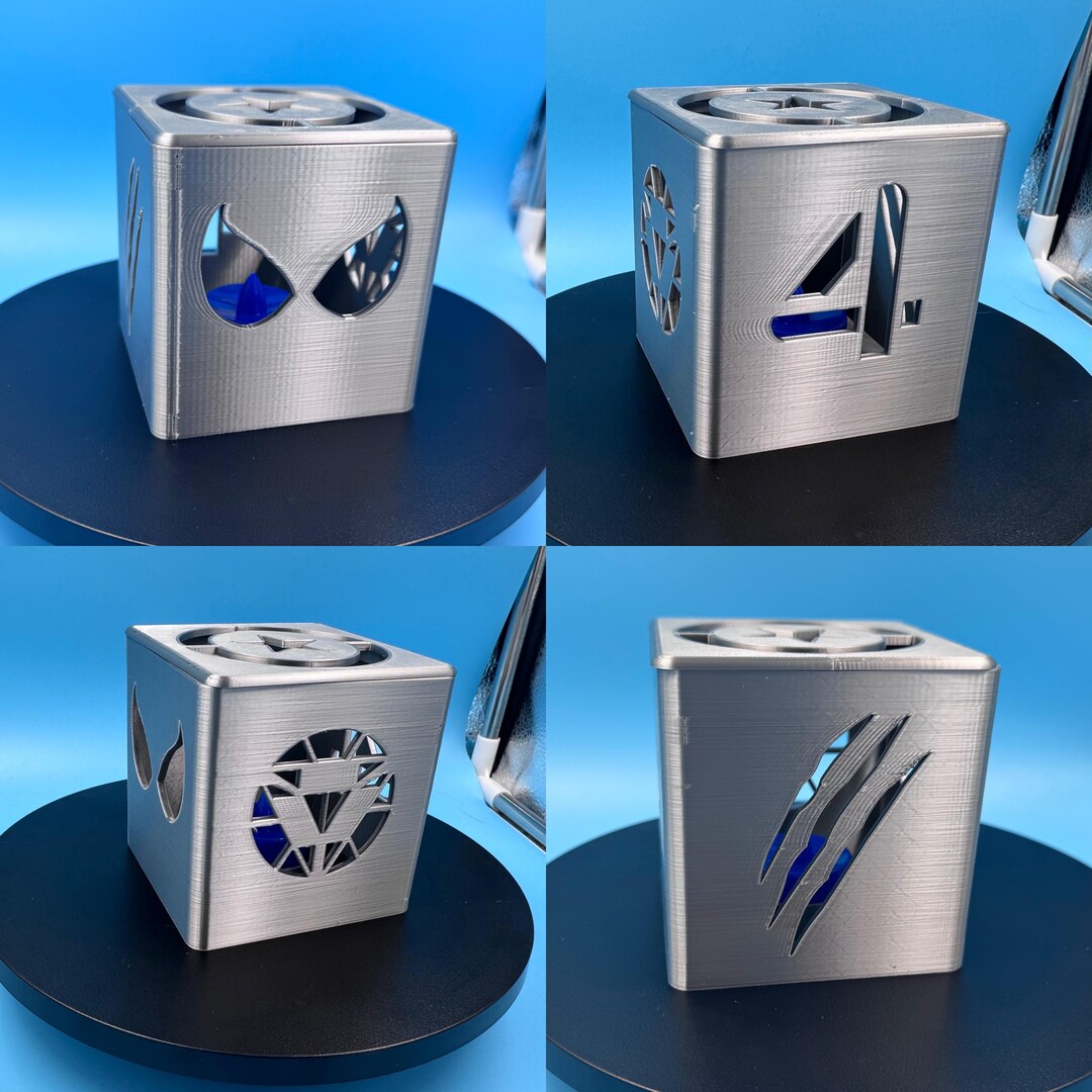 Marvel Fan Illuminated Tesseract Cube spider-man, Captain America, Iron ...