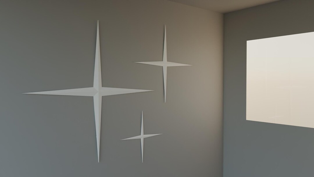 Retro Star Design for 3d Printing - *file Only* - Etsy