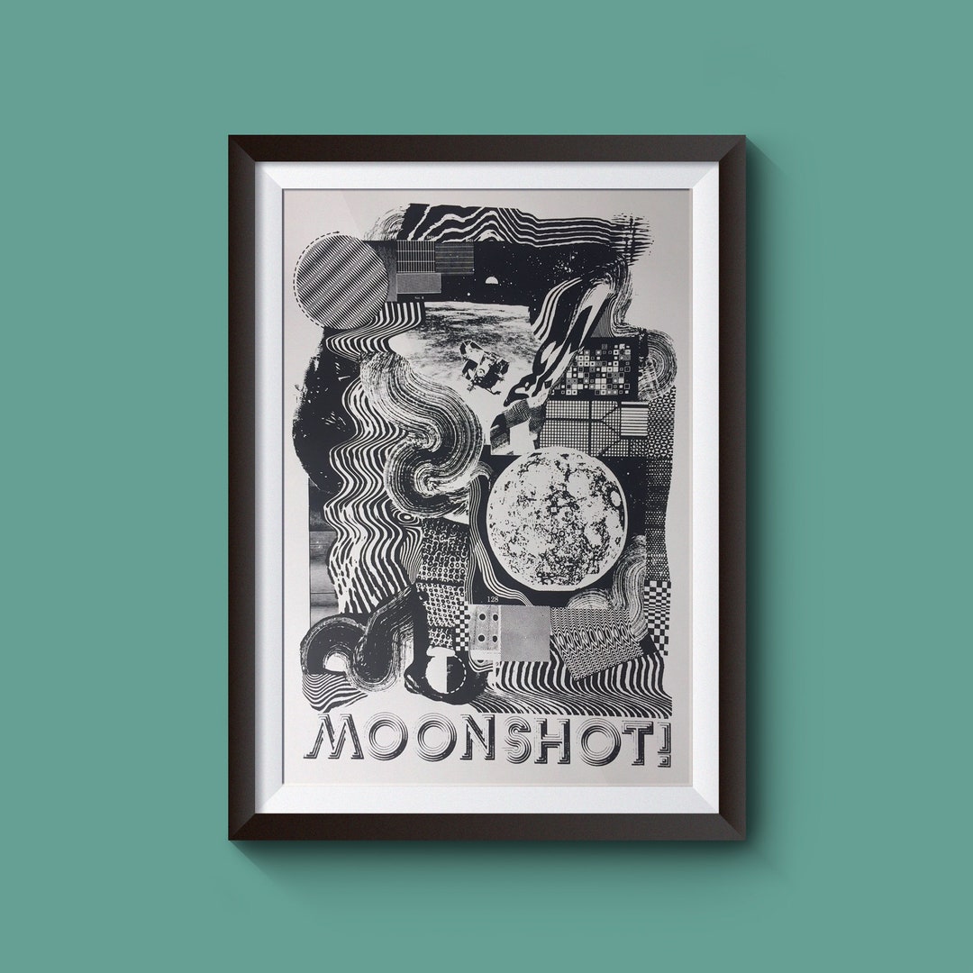 Moonshot! A2 Screen Print, Art Print, Wall Art, Retro, Pop Art, Space ...