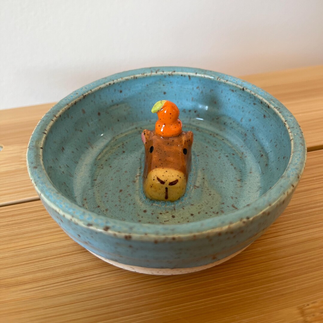 Ceramic Capybara Ring Dish - Trinket and Jewelry Dish - Ready to Ship ...