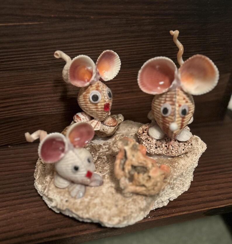 Shell Artwork Three Not-so-blind Mice - Etsy