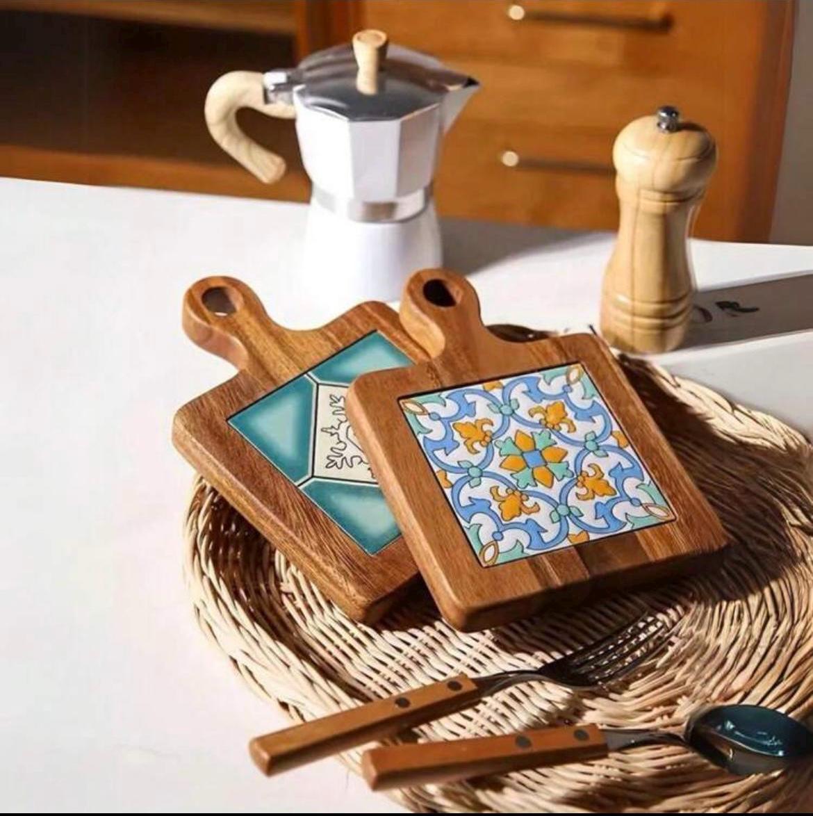 Wooden Tile Hot Plates - Etsy