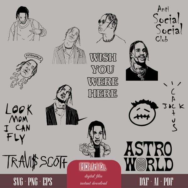 Travis Scott Stickers - Etsy